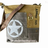 US Army Repurposed Sustainable Military Canvas Crossbody Bag ~ Ready t ...
