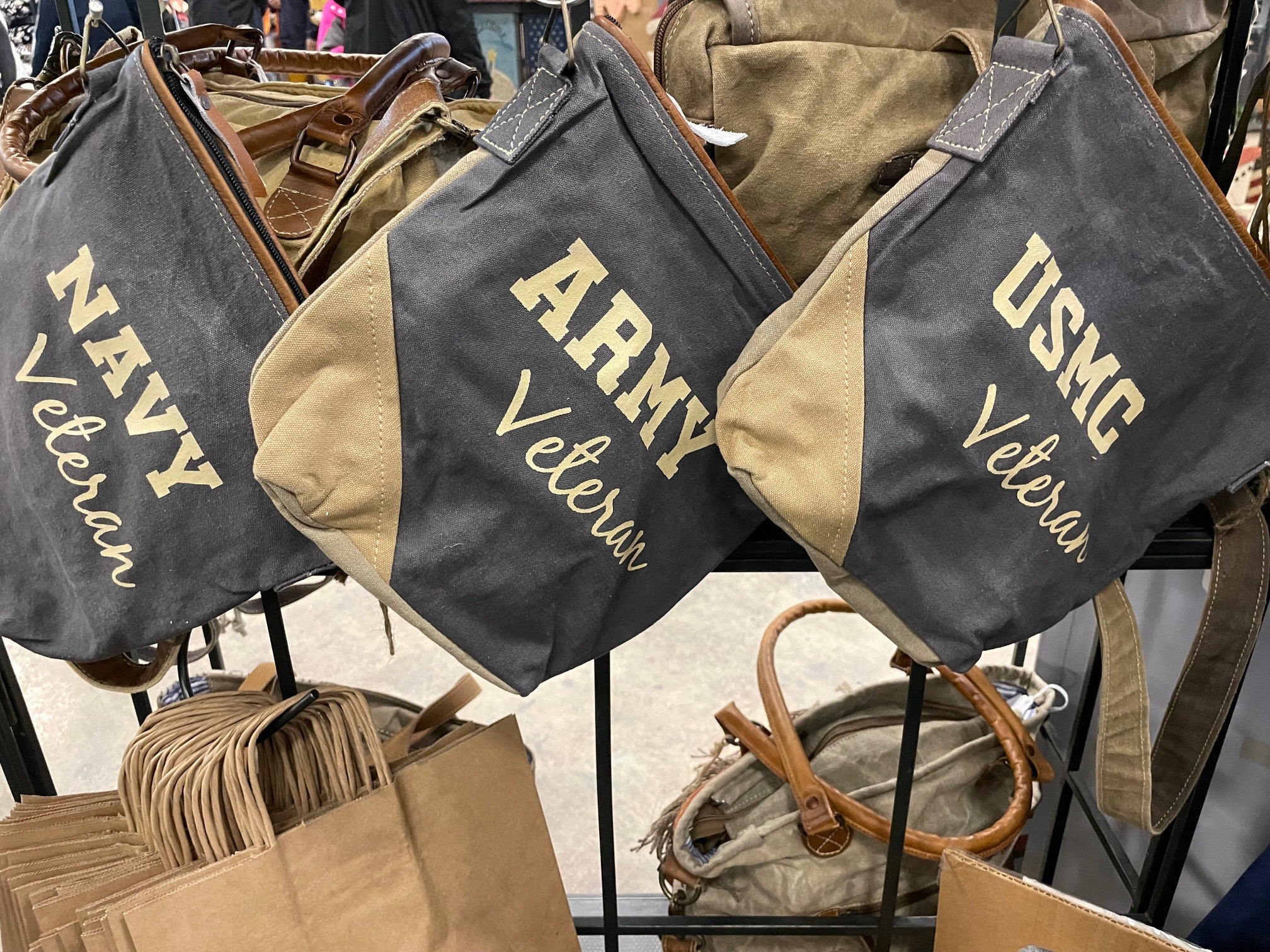 Custom Sustainable Canvas VETERAN CROSSBODY Purse - Order for Your Bra ...