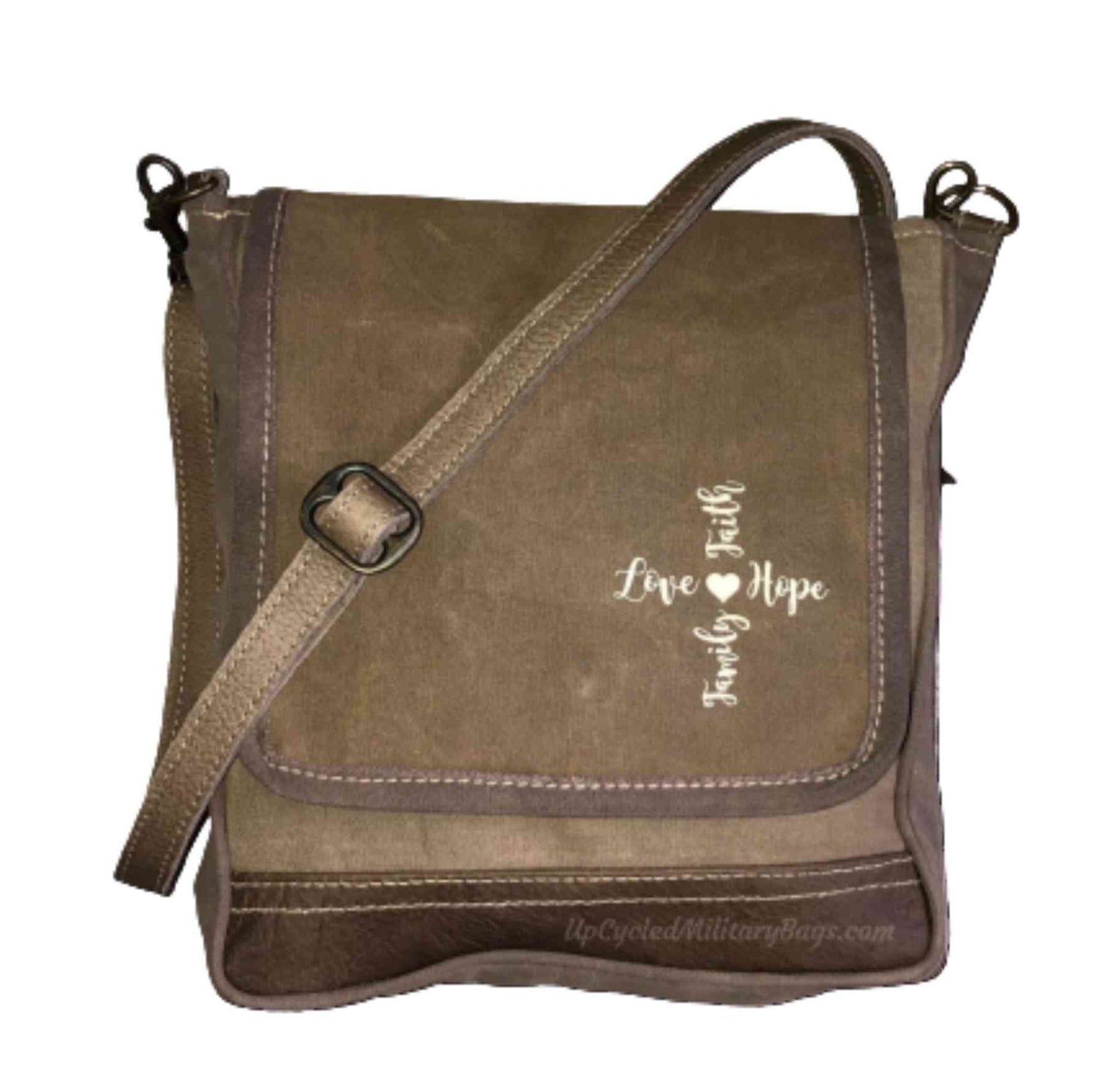 Love Hope Faith Family Sustainable Purse Small Messenger Crossbody Bag ...